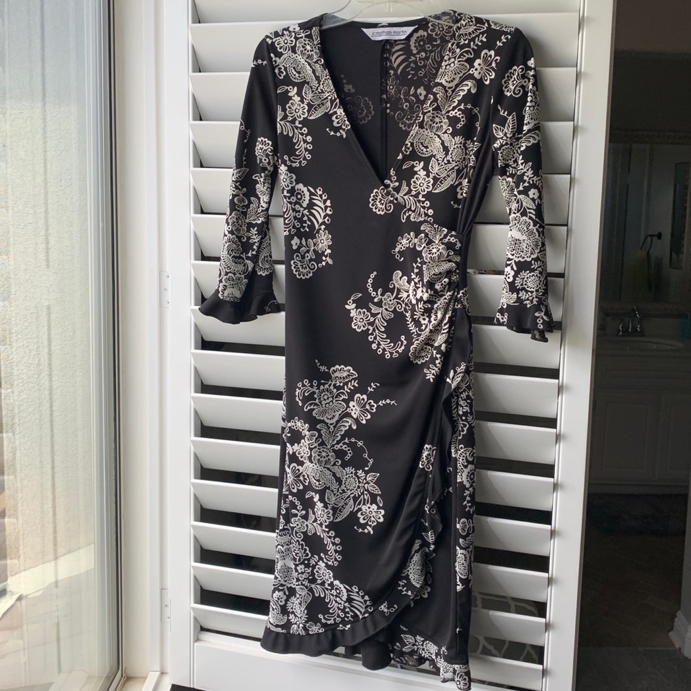 Jonathan Martin Faux Wrap Dress - Gem